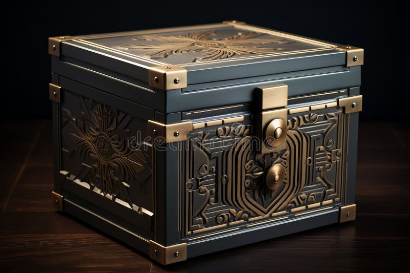 Sturdy Metallic Safe Box Lock. Generate Ai Stock Photo - Image of money ...