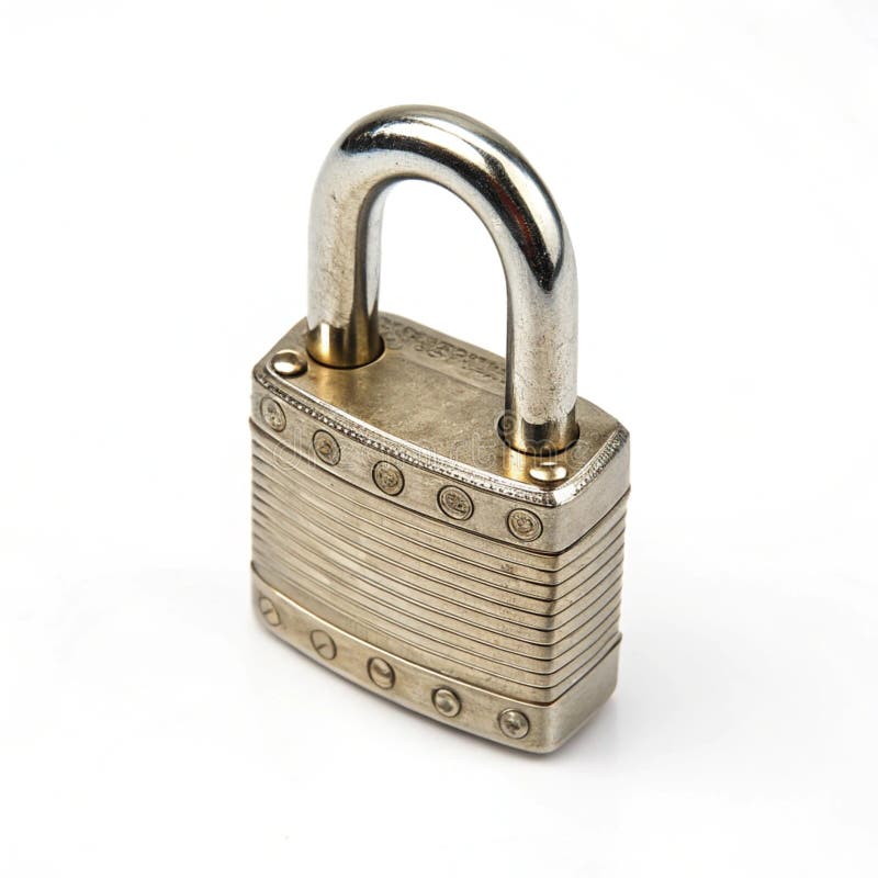 Padlock Isolated on White Background Stock Illustration - Illustration ...