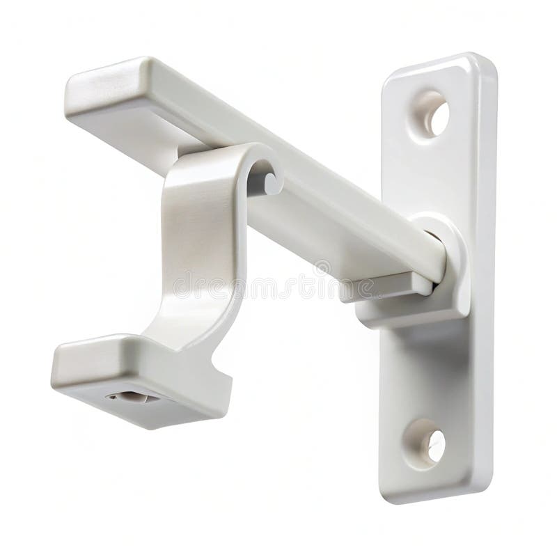 Plastic Curtain Rod Bracket with Adjustable Width Stock Illustration ...