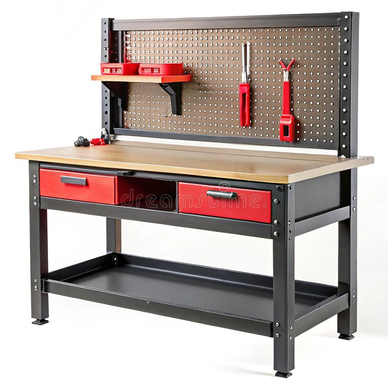 Plastic Workbench with Built-in Tool Storage Stock Illustration ...