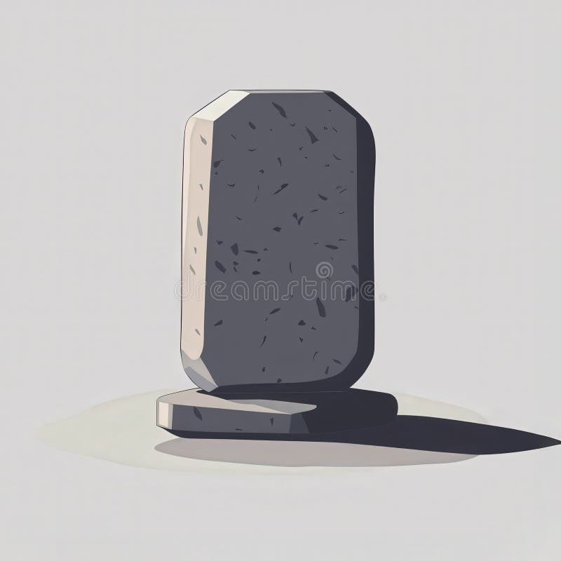 Sturdy Rectangular Heavy Stone with Uneven Surface and Sharp Edges ...