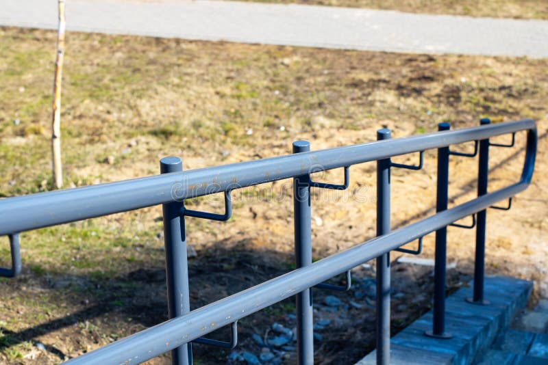 A Handrail is Located Along a Beautiful Pathway within a Park To ...