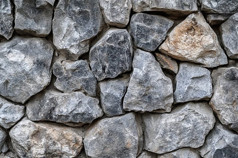 Sturdy Rock Arrangement Forming a Durable and Textured Wall Structure ...