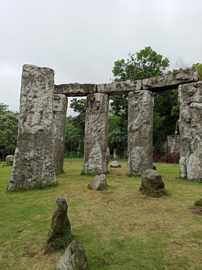 Sturdy Stone Pillars from Prehistoric Times Stock Photo - Image of ...