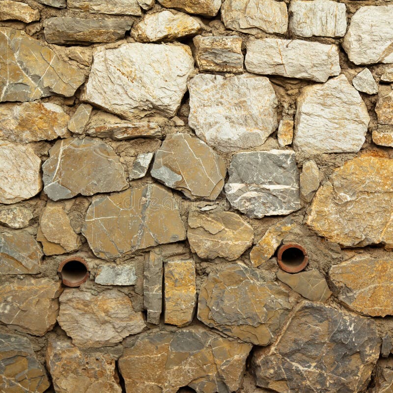 Sturdy Yellow and Beige Cut Stone Wall Made in Datca, Turkey, Seamless ...
