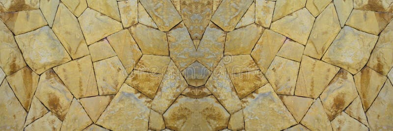 Sturdy Yellow and Beige Cut Stone Wall, Seamless Lined Up Stock Image ...