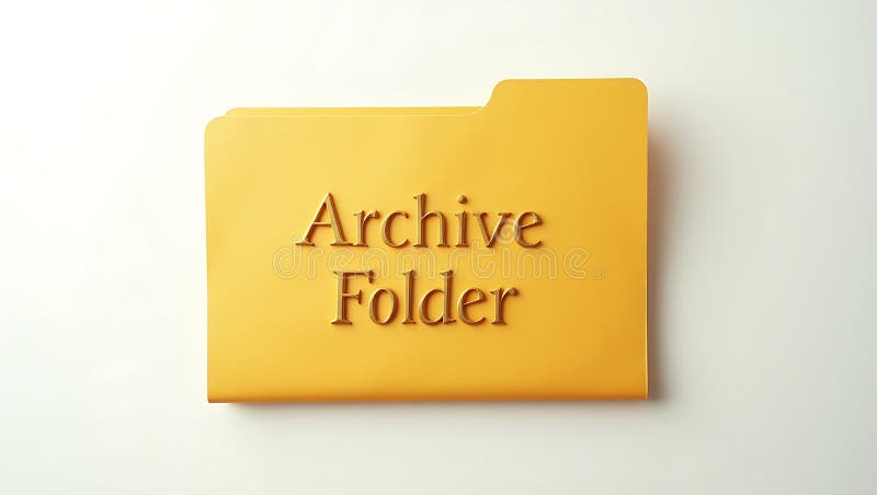 Sturdy Yellow Folder Labeled Archive for Organizing Papers and ...