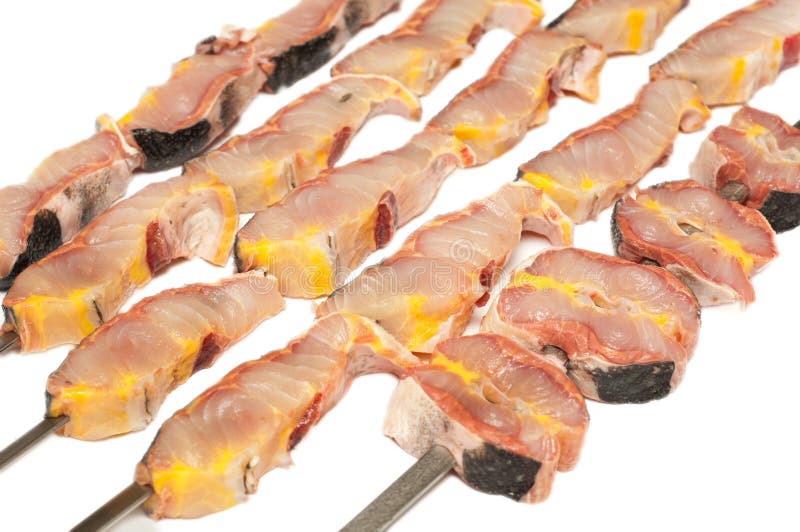 Sturgeon Fillets on Skewers Stock Photo - Image of beluga, nutrition ...
