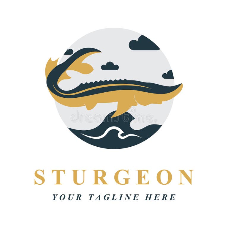 Sturgeon logo vector stock vector. Illustration of fish - 277468276