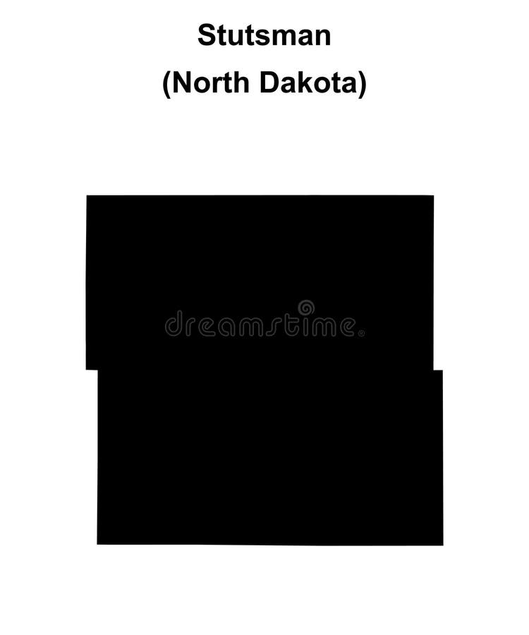 Stutsman outline map stock vector. Illustration of area - 357463521