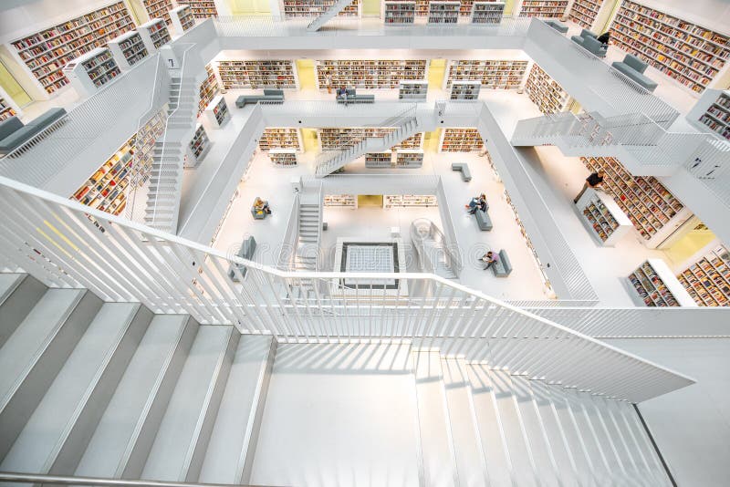 Stuttgard City Library editorial stock photo. Image of space - 129574948