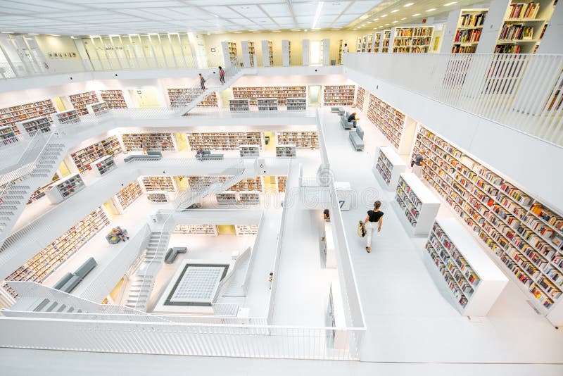 Stuttgard City Library editorial photo. Image of germany - 129575006