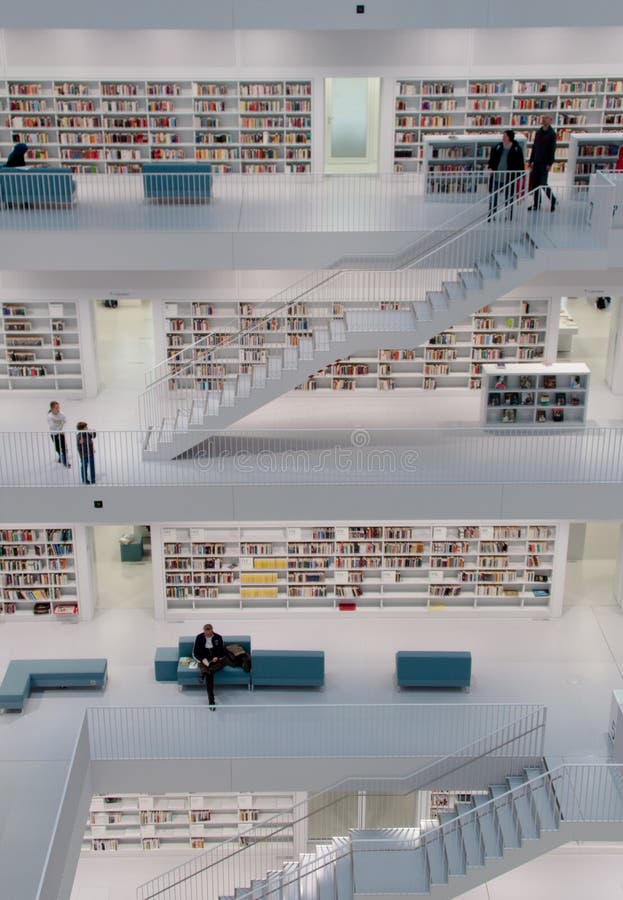 Stuttgart - Contemporary Public Library Editorial Stock Photo - Image ...