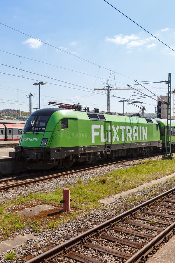 Flixtrain Train at Stuttgart Main Railway Station Portrait Format in ...