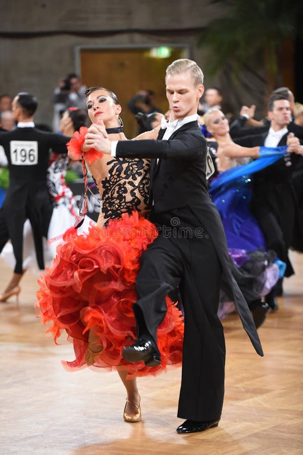 An Unidentified Dance Couple in a Dance Pose during Grand Slam Standart ...