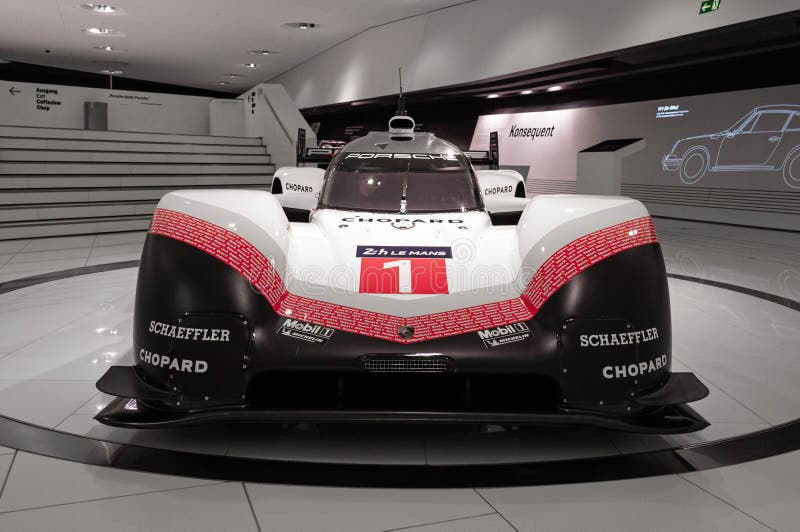 Stuttgart, Germany - Dec 27, 2018 - Le Mans Car in Porsche Museum ...
