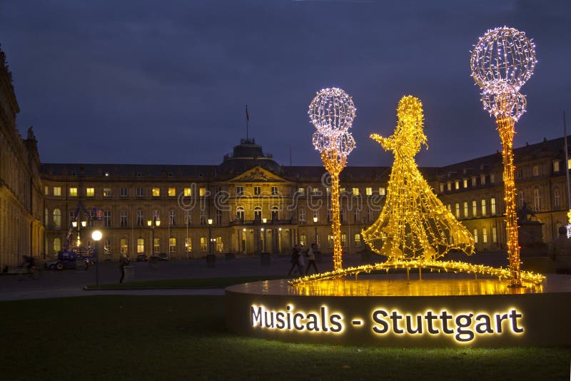 Light Installations at the Christmas Market in Stuttgart, Germany ...