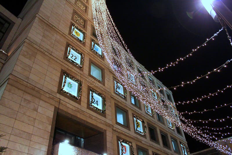 Stuttgart, Germany- December 19, 2010: the Town Hall Windows Editorial ...