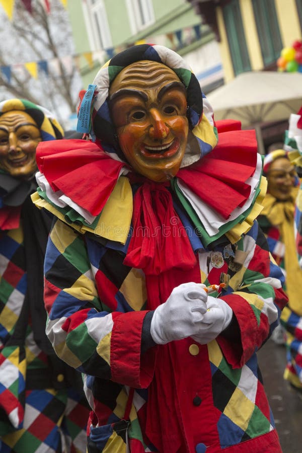 Traditional Masked Carnival Procession in Stuttgart, Germany. Editorial ...