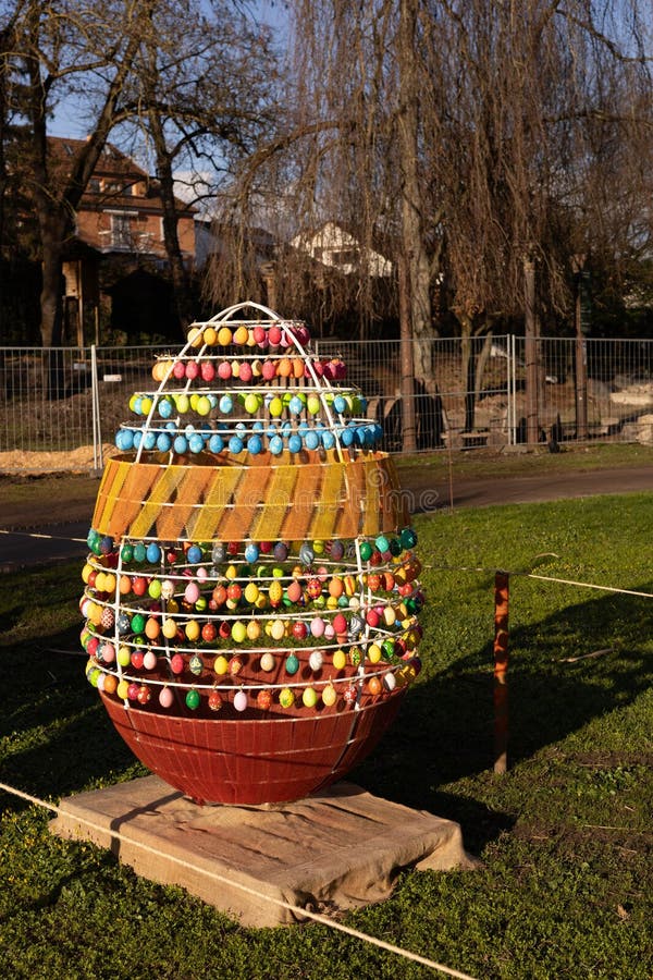 Stuttgart,Germany,March 30,2024. Art Installation Made of Eggs of a ...
