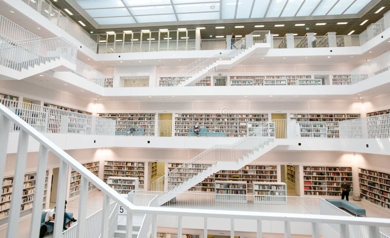 Stuttgart Public Library Interior - Central Hall Ceiling ...
