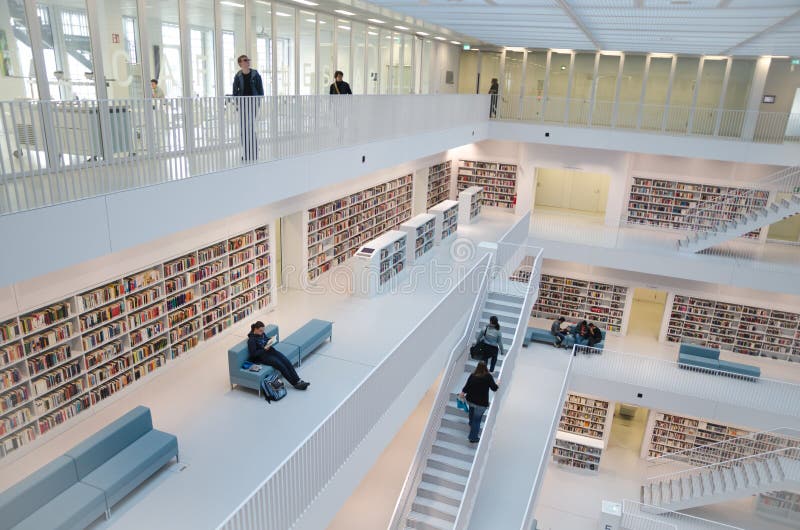 Stuttgart, Germany - May 21, 2015: the Stuttgart Public Library, Opened ...