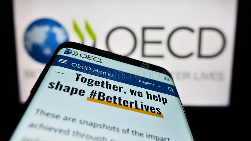 Mobile Phone with Website of Intergovernmental Organisation OECD on ...