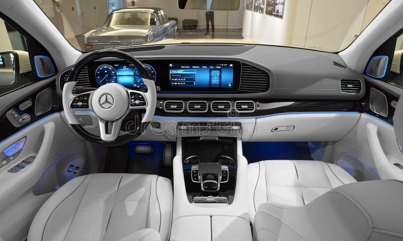 Mercedes Maybach GLS 600 - Modern Car Interior. Concept for Automobile ...