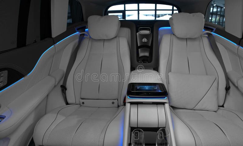 Mercedes Maybach GLS 600 - Modern Car Interior. Concept for Automobile ...