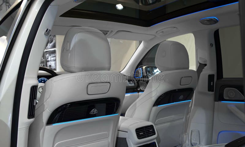 Mercedes Maybach GLS 600 - Modern Car Interior. Concept for Automobile ...