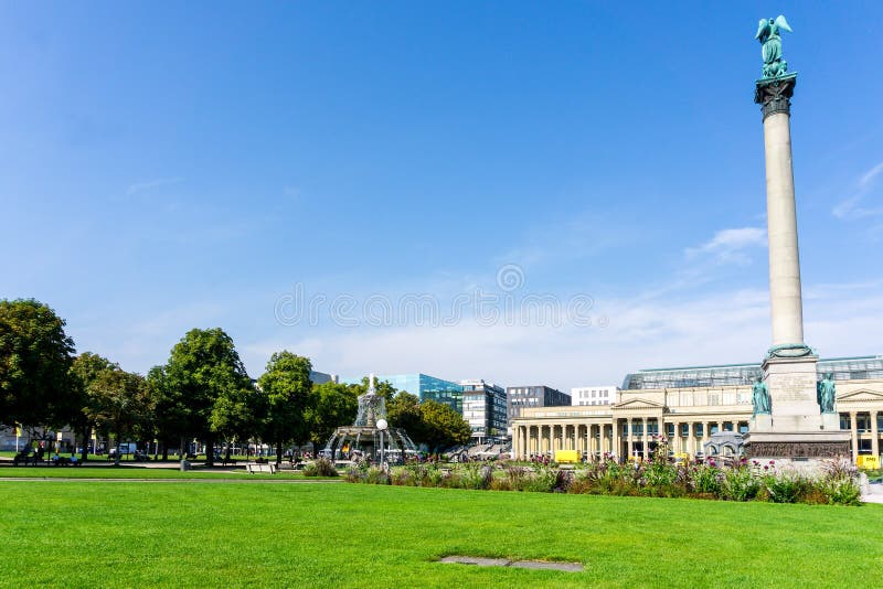 STUTTGART, GERMANY - September 15, 2016: Schlossplatz is the Largest ...