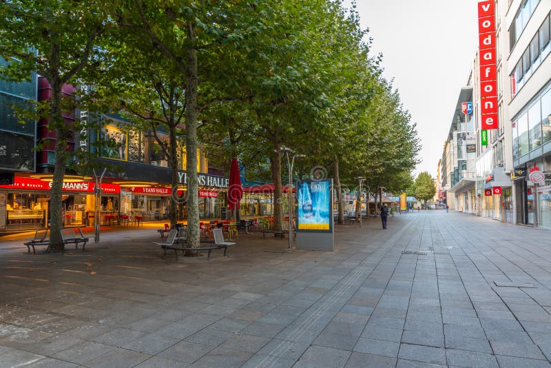 Stuttgart, Germany, September 19, 2020: Sunrise View of a Street ...