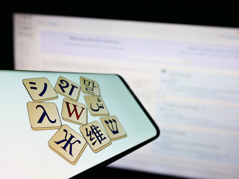 Smartphone with Logo of Online Dictionary Wiktionary (Wikimedia) on ...
