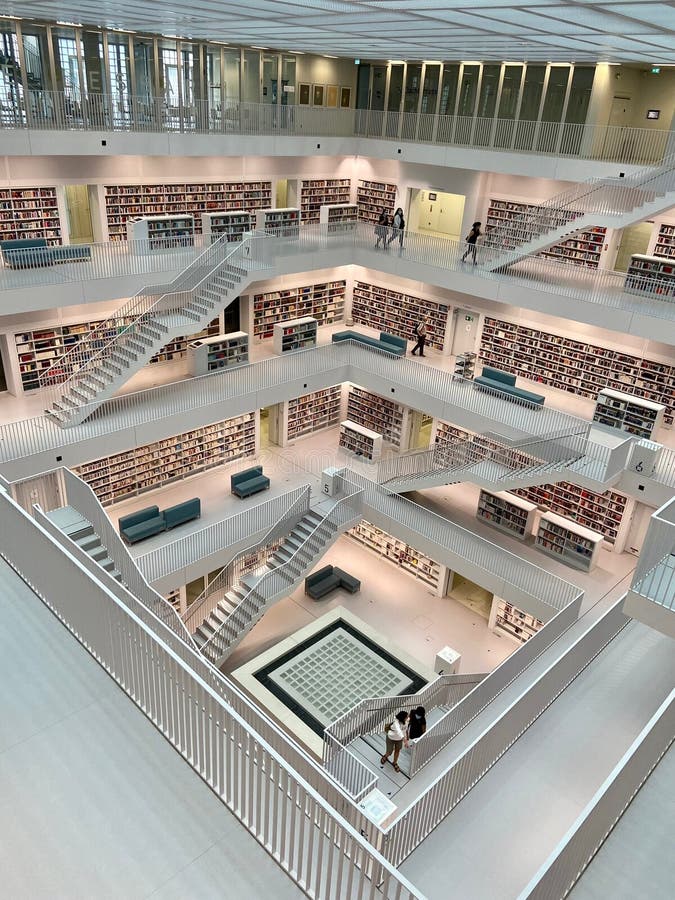 Stuttgart Library editorial stock image. Image of metropolis - 266513294