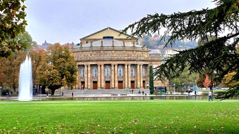 Stuttgart Opera House in Autumn Editorial Stock Photo - Image of autumn ...