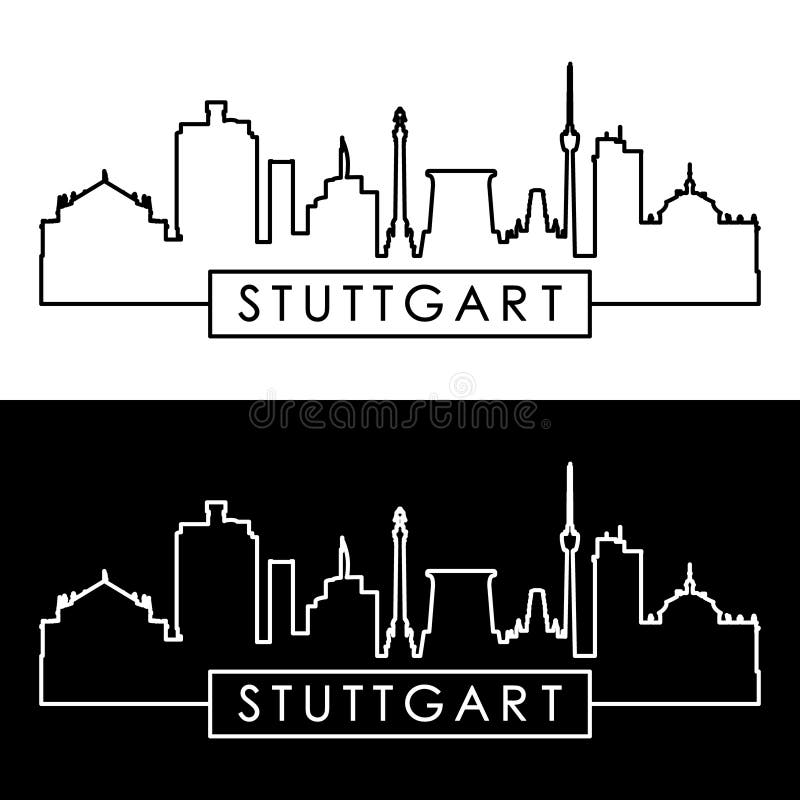 Stuttgart Skyline Emblem stock vector. Illustration of symbols - 70799144