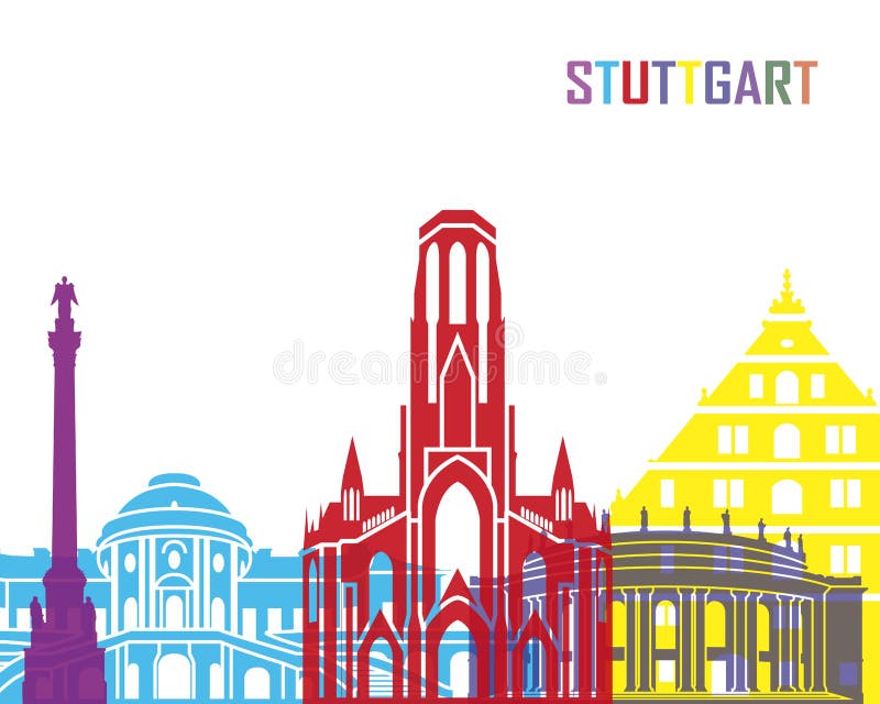 Stuttgart Skyline Emblem stock vector. Illustration of symbols - 70799144