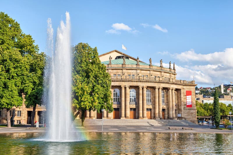 Stuttgart State Theatre Building, Germany Stock Image - Image of ...