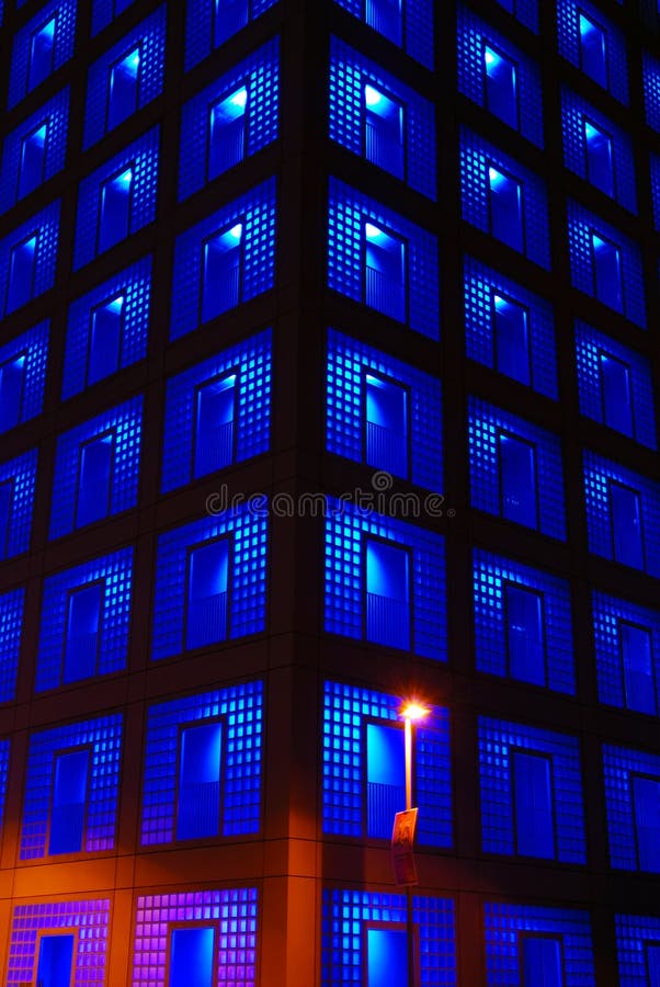 Stuttgarts Public Library from the Outside Illuminated at Night Stock ...