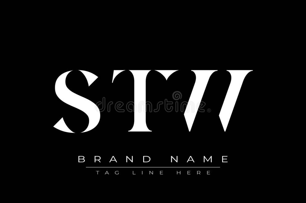 STW Abstract Letter Logo Design Stock Vector - Illustration of ...