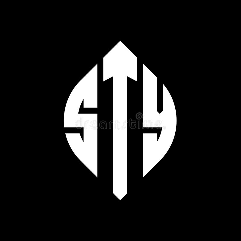 STY Circle Letter Logo Design with Circle and Ellipse Shape. STY ...