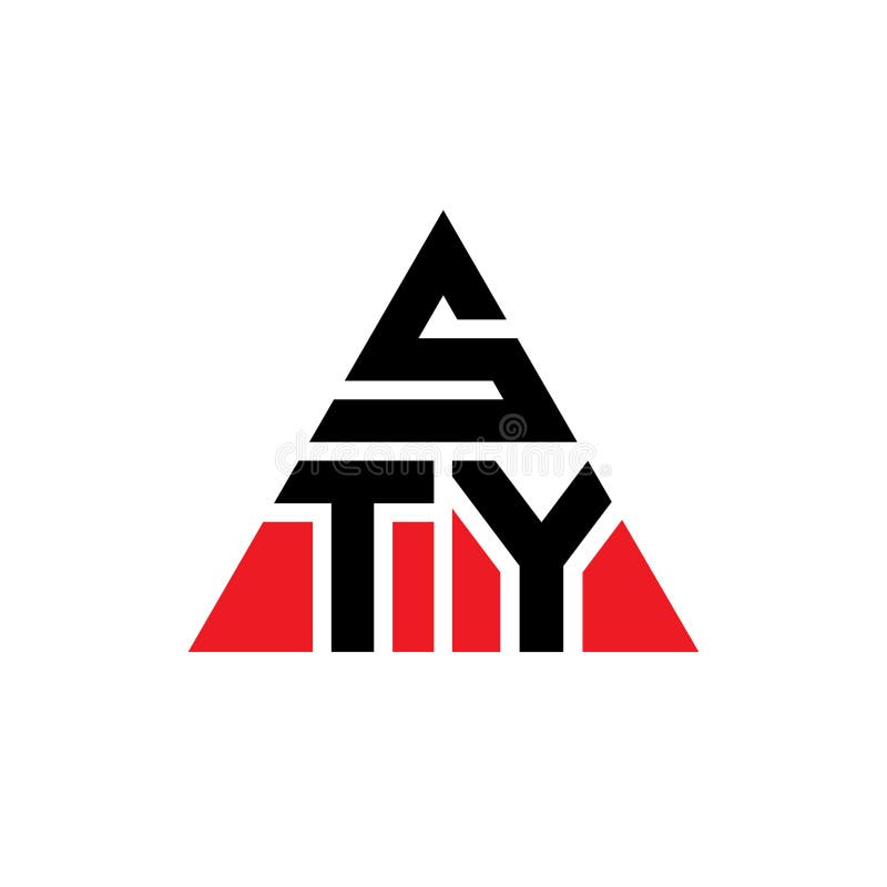 STY Triangle Letter Logo Design with Triangle Shape. STY Triangle Logo ...