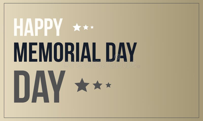 Style Banner Memorial Day Event Stock Vector - Illustration of retro ...