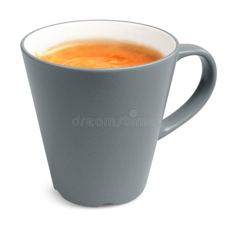 Style Big Cup of Real Espresso Coffee Isolated Stock Image - Image of ...