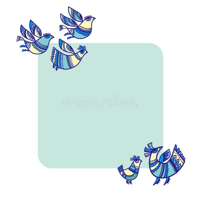 Style bird stock vector. Illustration of family, nest - 67841814