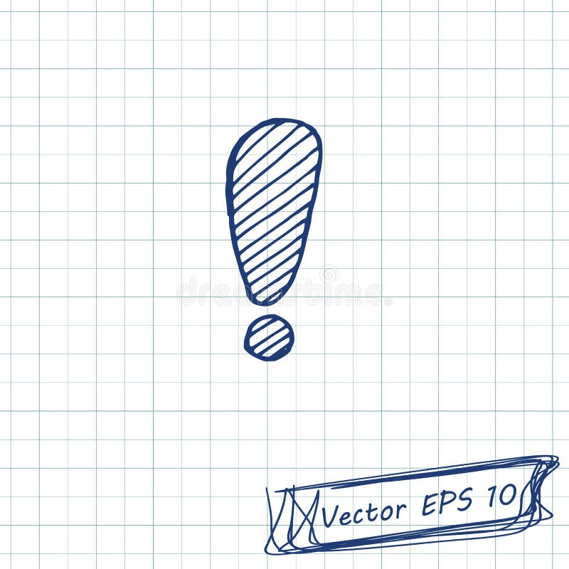 Style of Children S Drawing. Doodle Drawing on a Sheet of Notebook ...