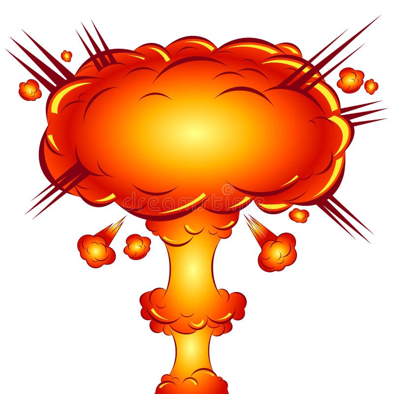 In the Style of a Comic Explosion the Atomic Bomb Stock Vector ...