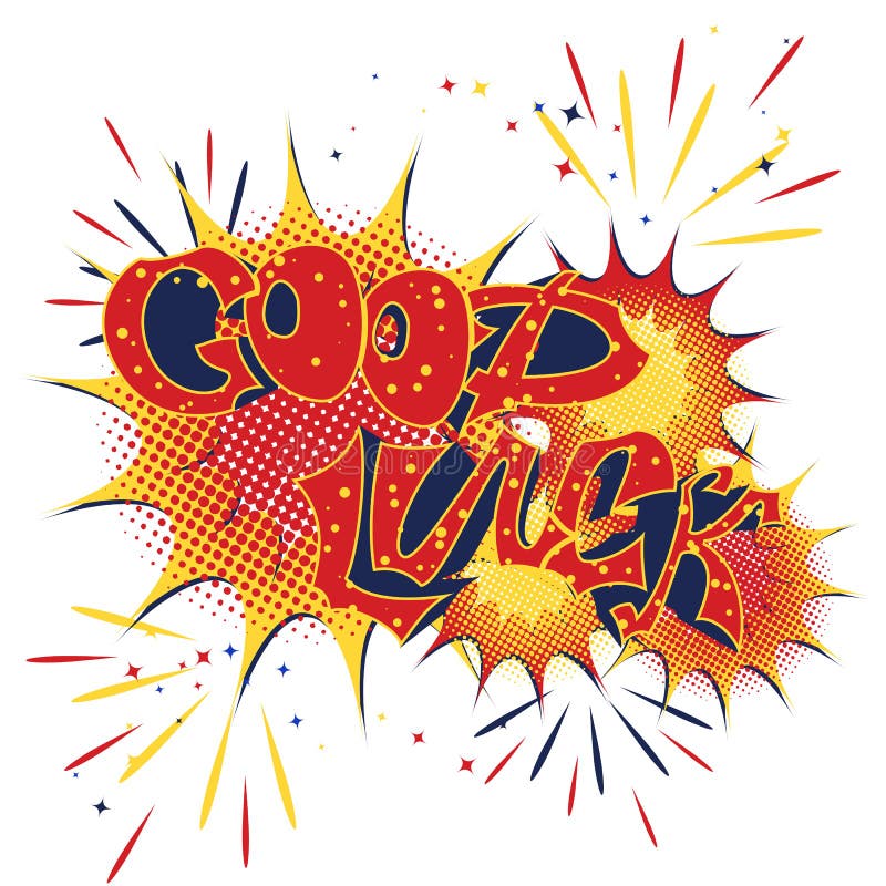 Style Comique De Bonne Chance Illustration Stock - Illustration du ...