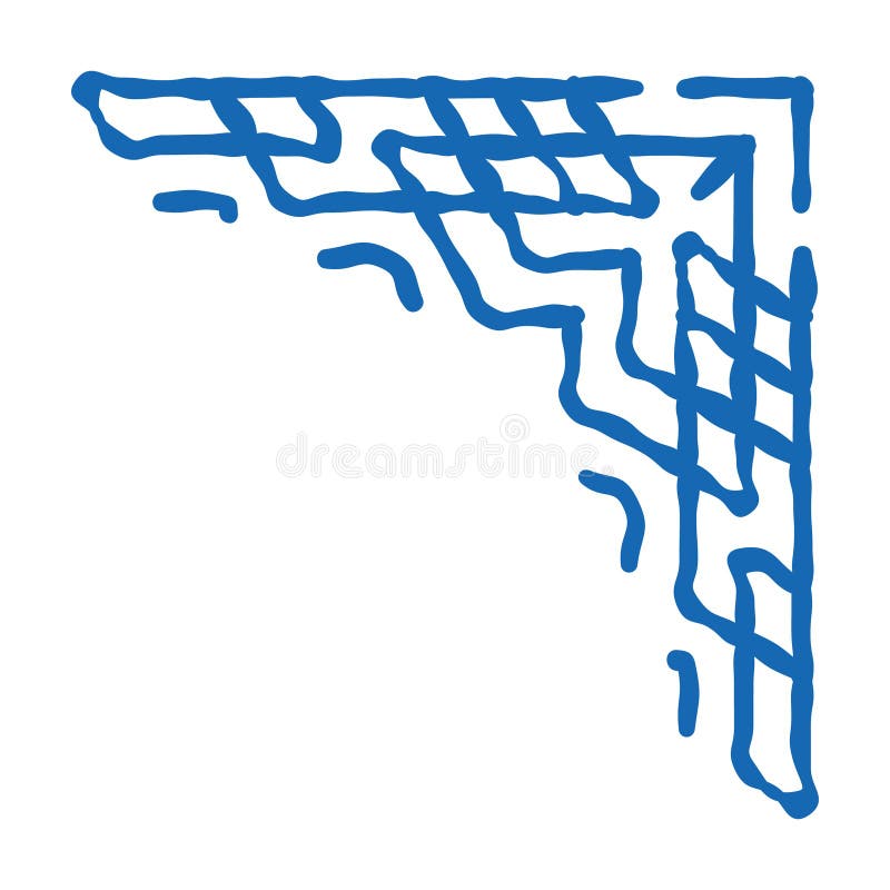 Style Corner Flat Icon Doodle Illustration Stock Vector - Illustration ...