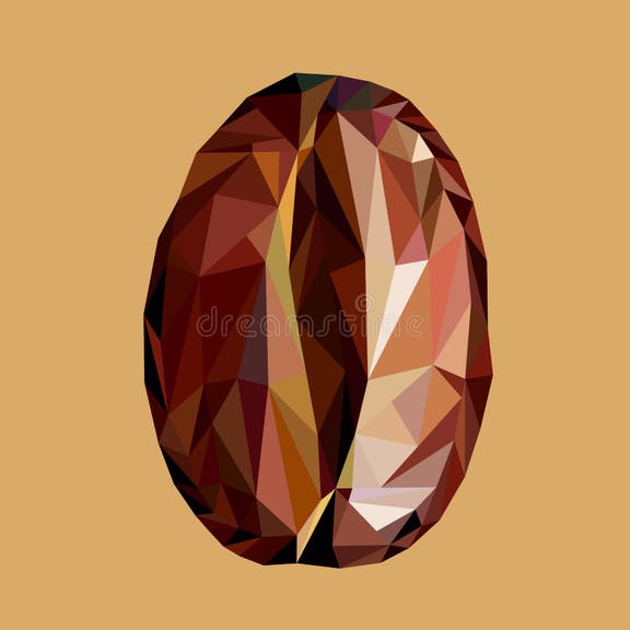 Style De Polygone De Grain De Café Illustration de Vecteur ...